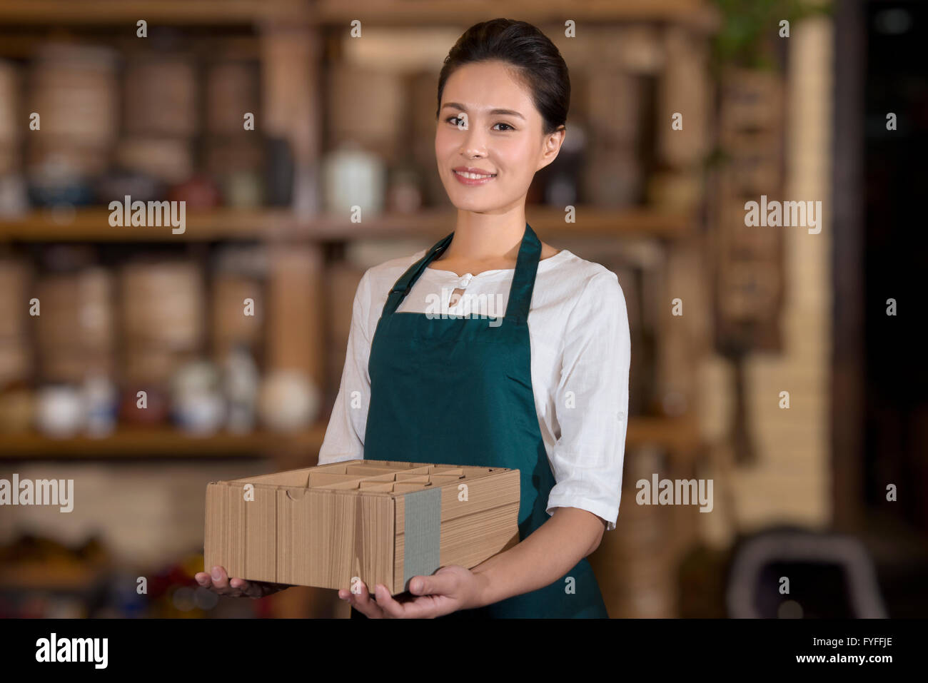 Tea house owner Stock Photo - Alamy