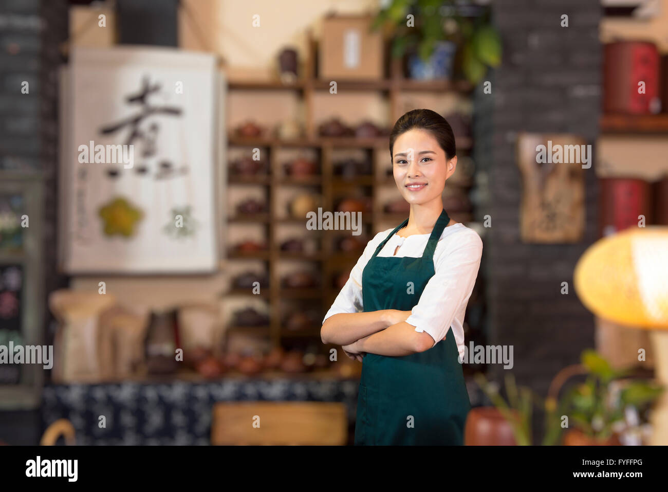 Tea house owner Stock Photo - Alamy