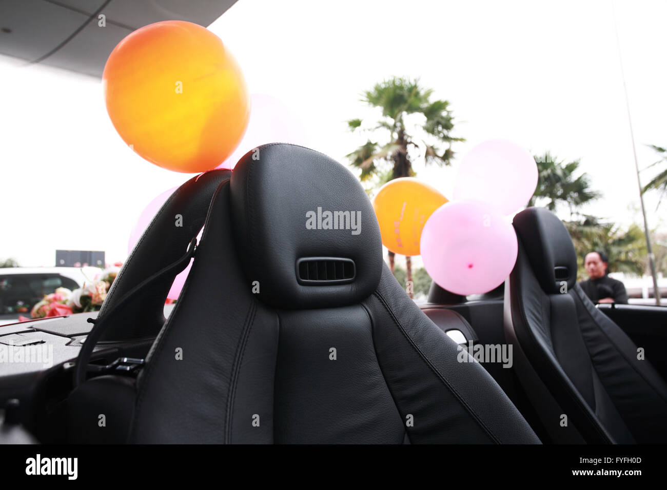 Balloon in the car Stock Photo - Alamy