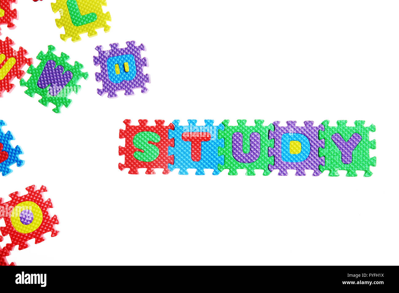 Colorful alphabet puzzle hi-res stock photography and images - Alamy