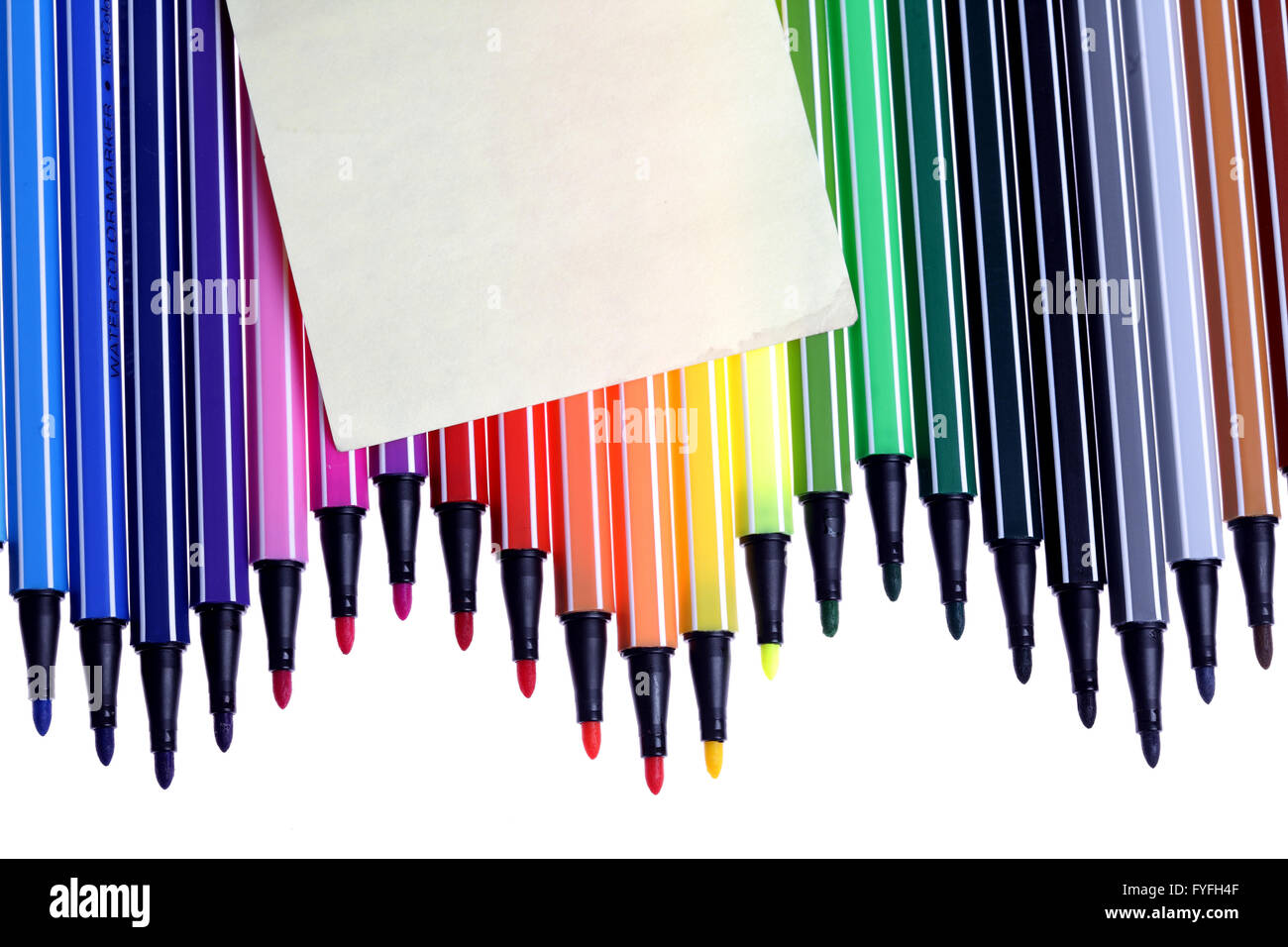many colorful pens Stock Photo - Alamy