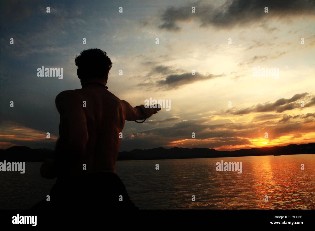 foreign man practicing Tai Chi Stock Photo - Alamy