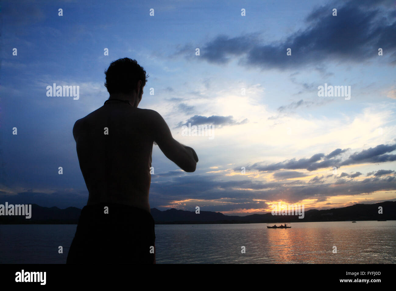 foreign man practicing Tai Chi Stock Photo - Alamy