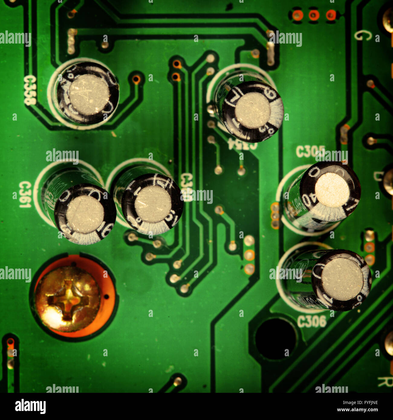 electronic circuit close-up. Macro background Stock Photo - Alamy