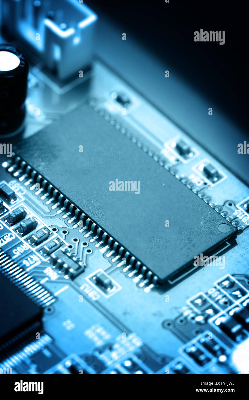 electronic circuit close-up. Macro background Stock Photo - Alamy