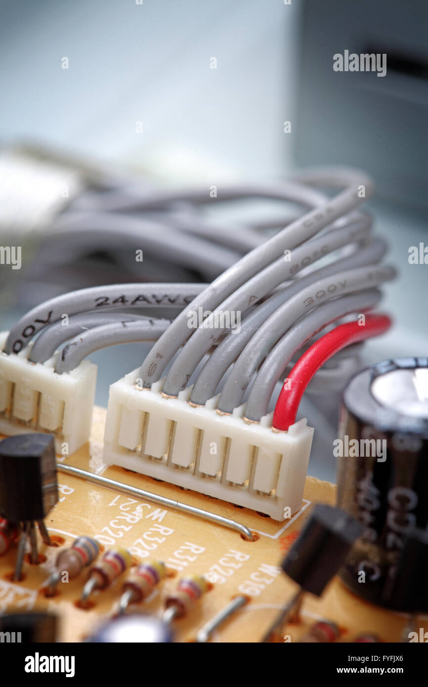 electronic circuit close-up. Macro background Stock Photo - Alamy