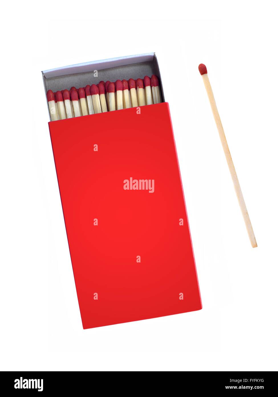 Wooden matches isolated against a white background Stock Photo - Alamy