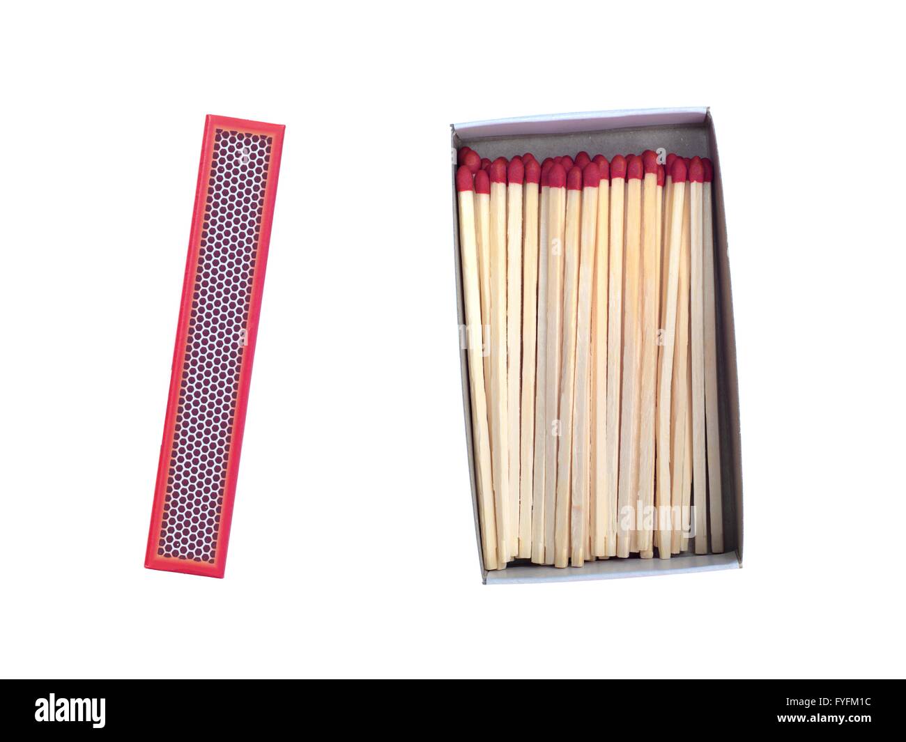 Wooden matches isolated against a white background Stock Photo - Alamy