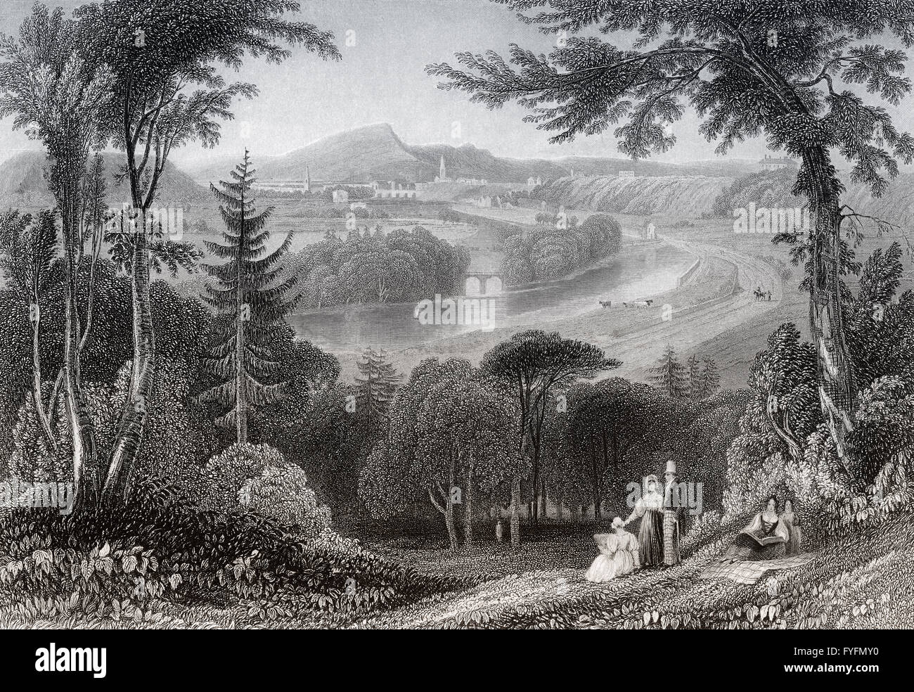 City-scape of Inverness, Scottish Highlands, Scotland, Great Britain ...