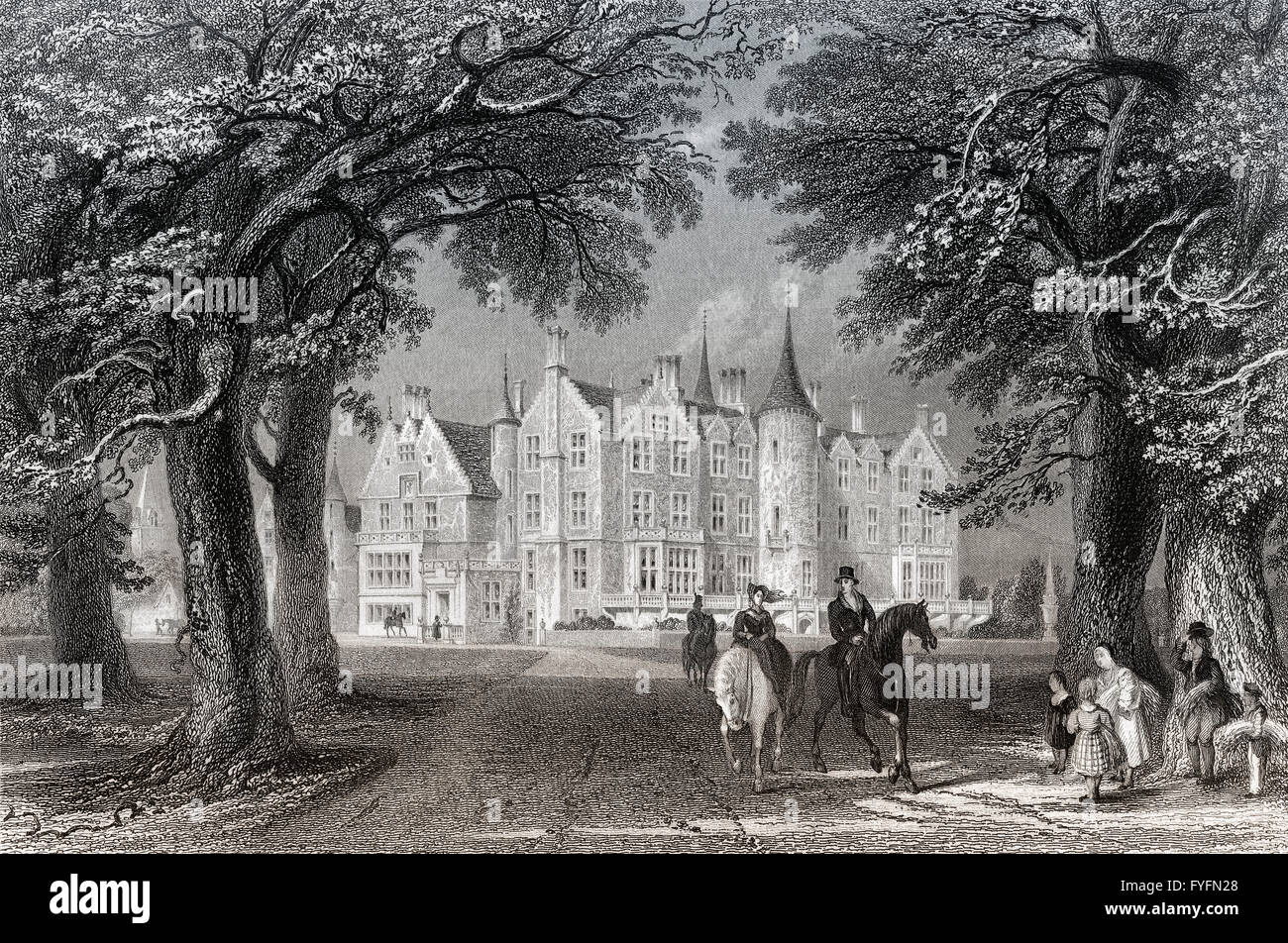 Tyninghame House, a mansion in East Lothian, Scotland, 17th century ...