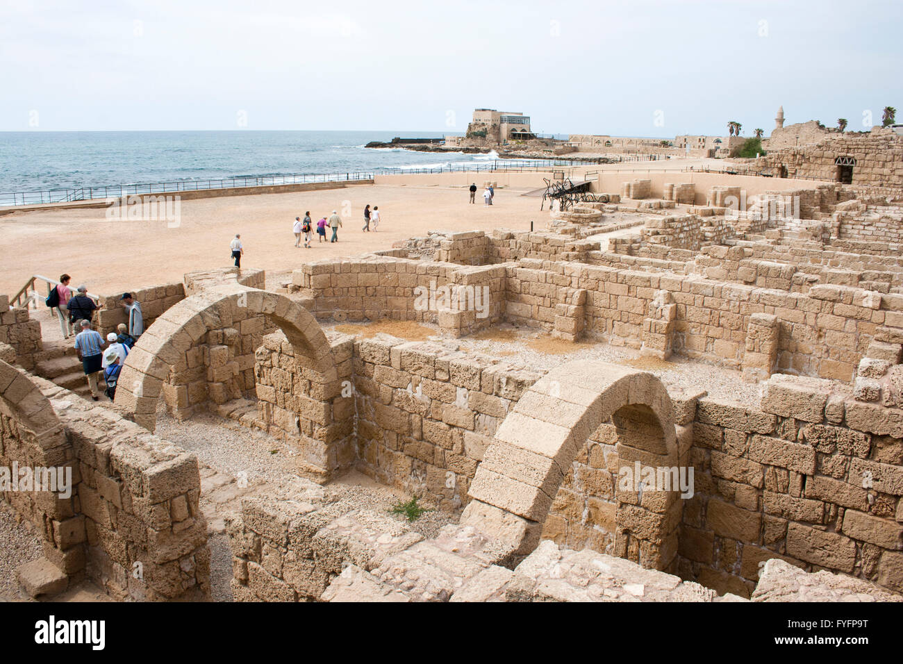 Israel, Caesarea, The arched at the Hippodrome built by king Herod ...