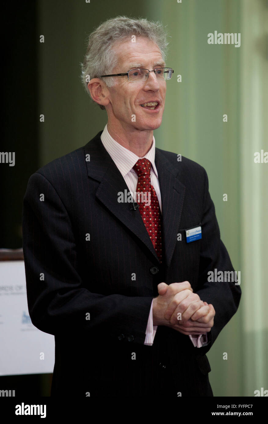 Duncan Macniven Registrar General of Scotland gives a speech in the ...