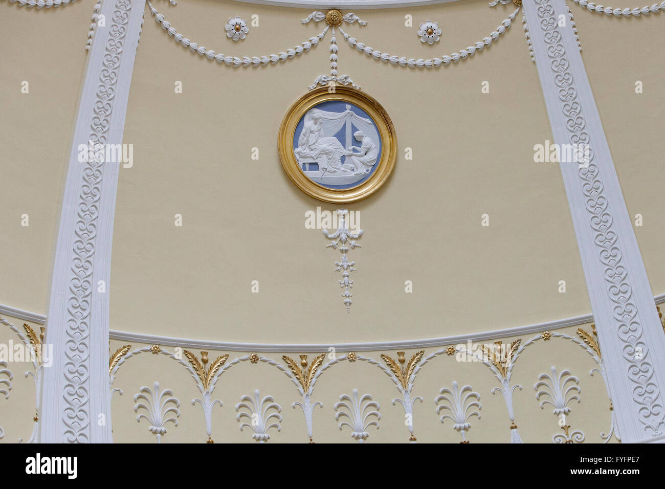 An images which shows a part of the beautiful ceiling in the Adam Dome ...