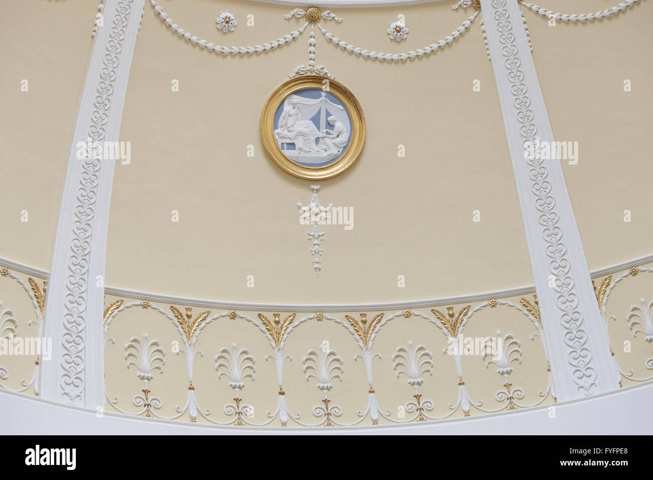 An images which shows a part of the beautiful ceiling in the Adam Dome ...