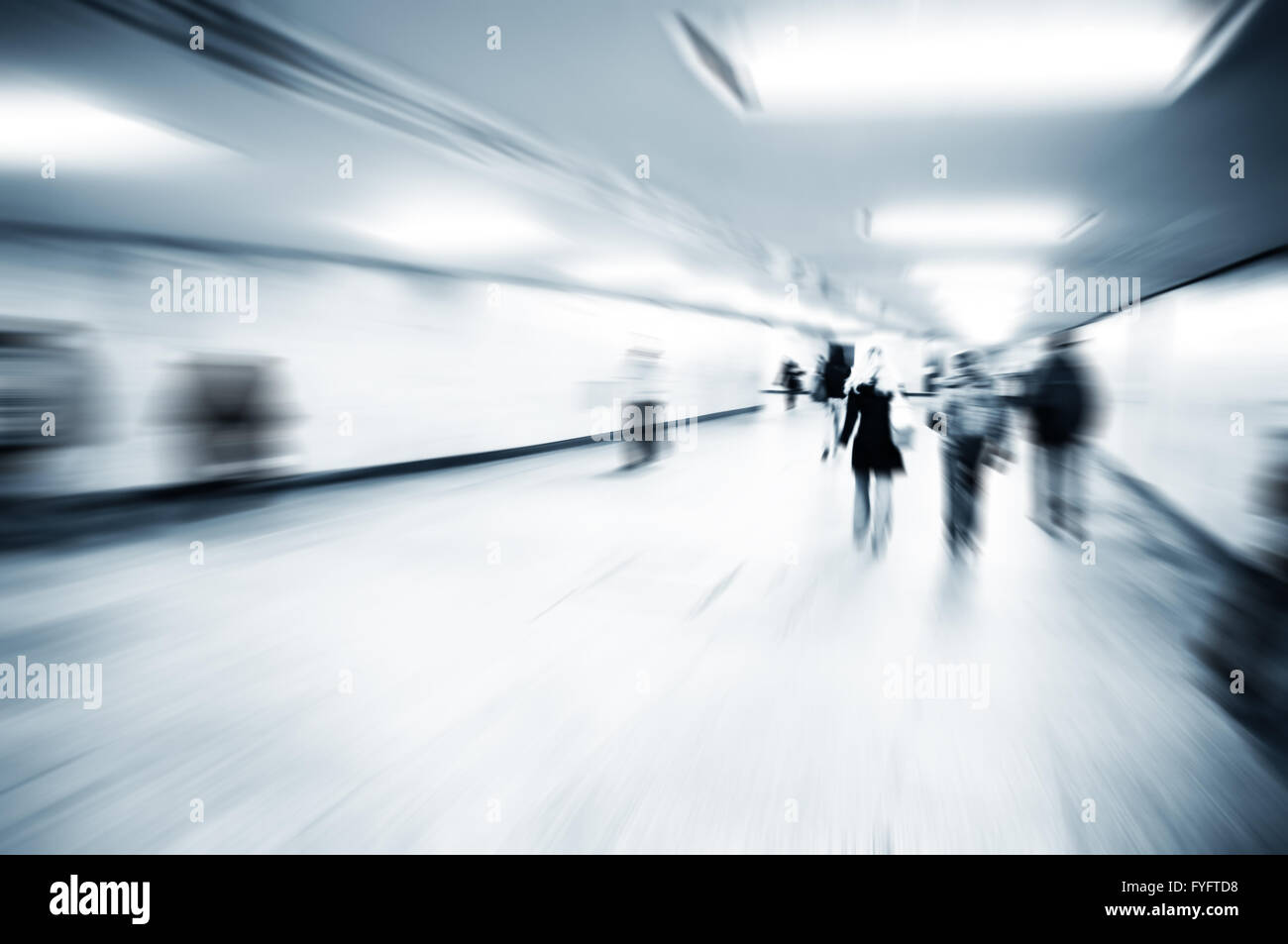 Busy business center. People rush motion Stock Photo - Alamy