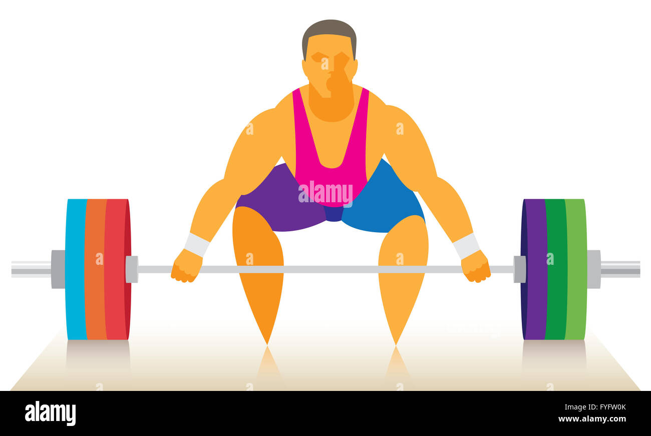 weightlifter prepares to raise a record weight Stock Photo - Alamy