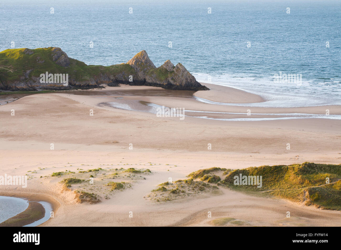Three cliffs bay camping hi-res stock photography and images - Alamy