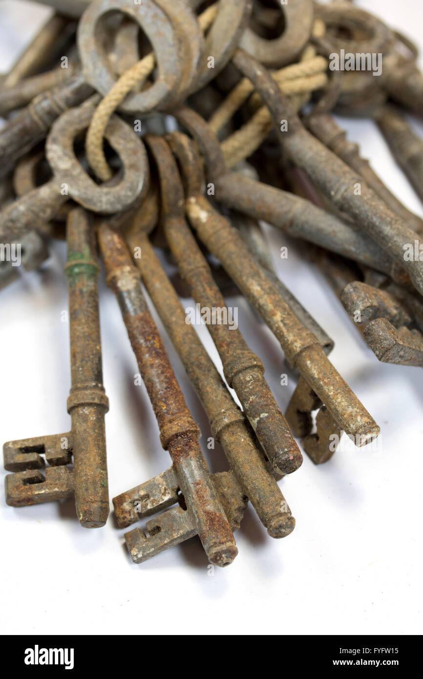 Vintage Antique Keys Stock Photo - Alamy