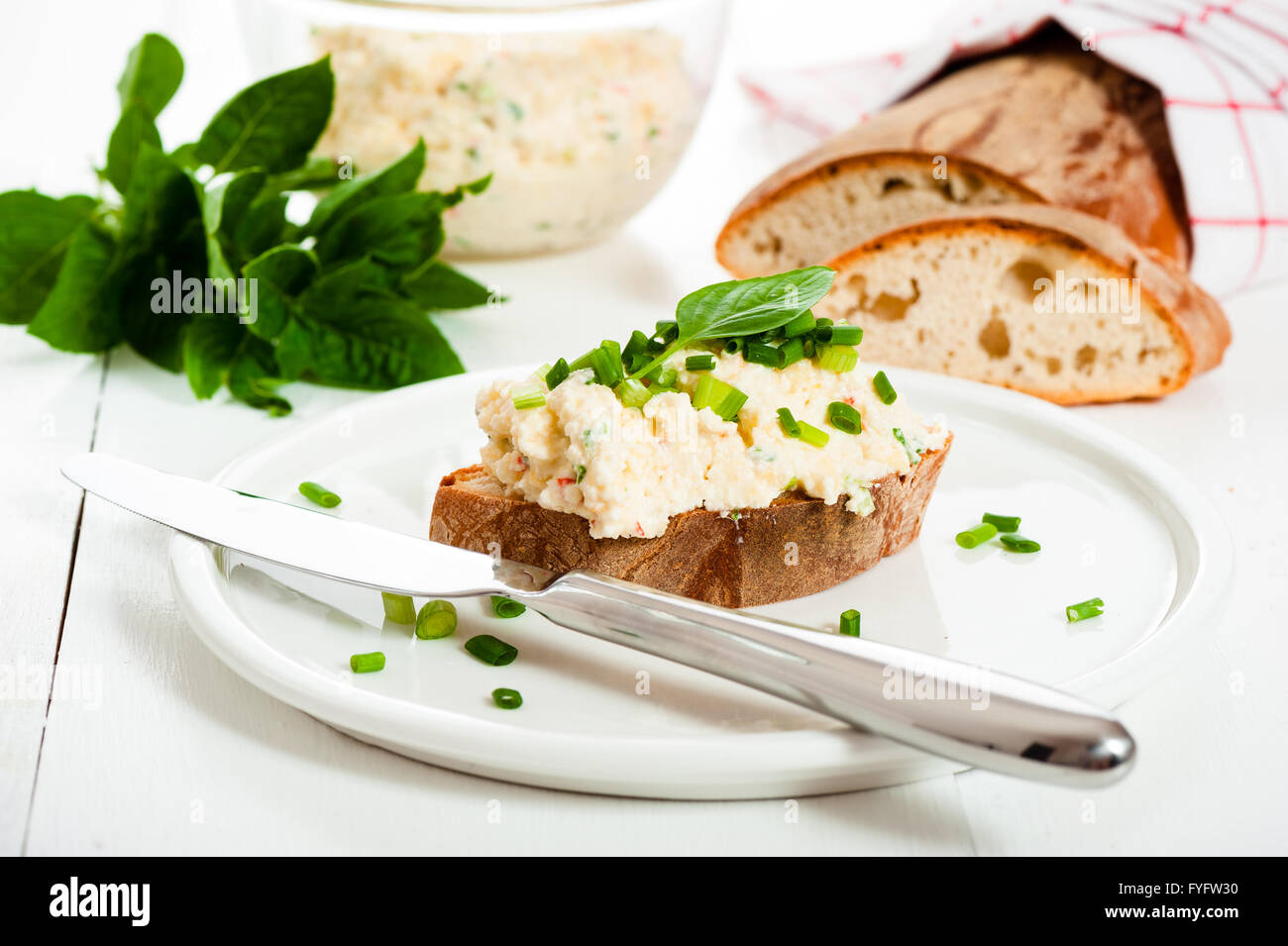 Bread and cheese Stock Photo - Alamy