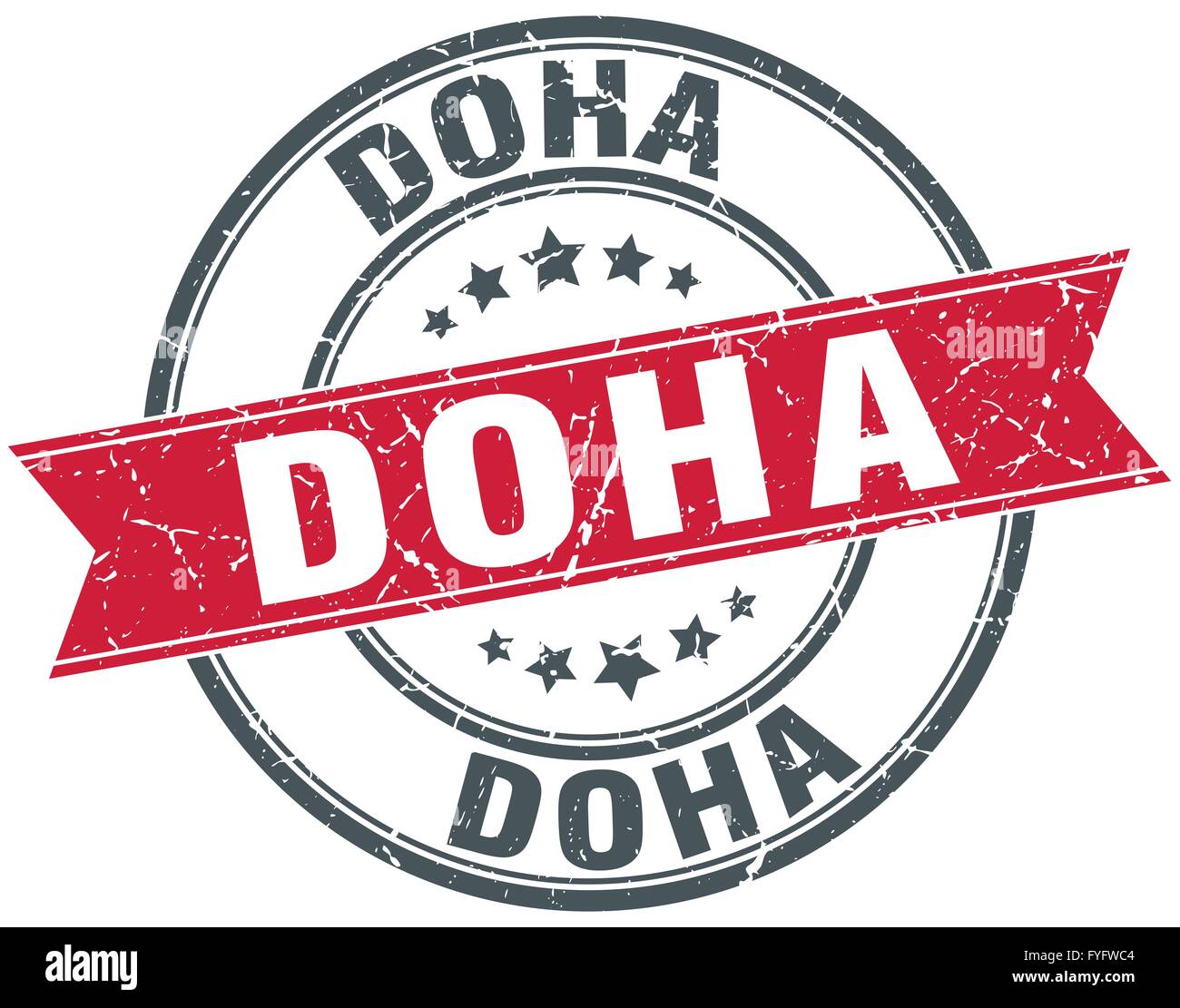 Doha stamp Stock Vector Images - Alamy