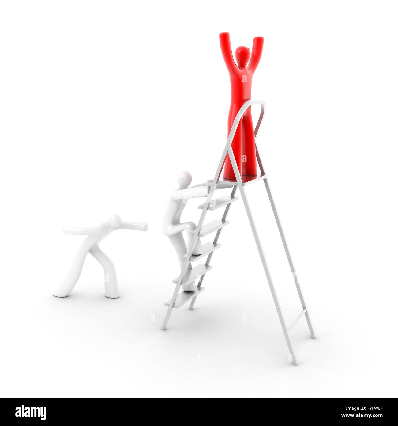 Leadership and victory concepts, 3d illustration Stock Photo - Alamy