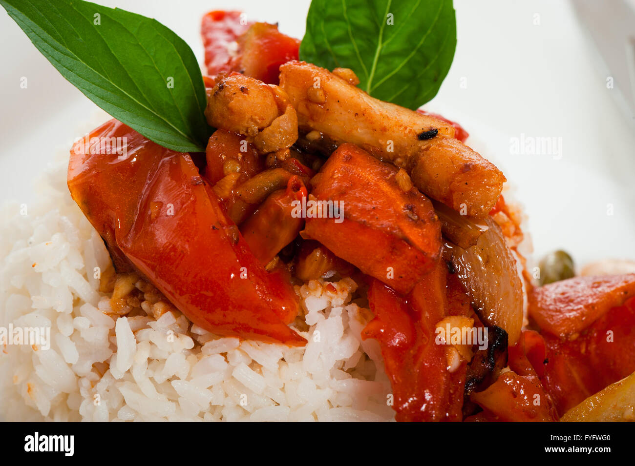 Spicy meat and rice Stock Photo - Alamy