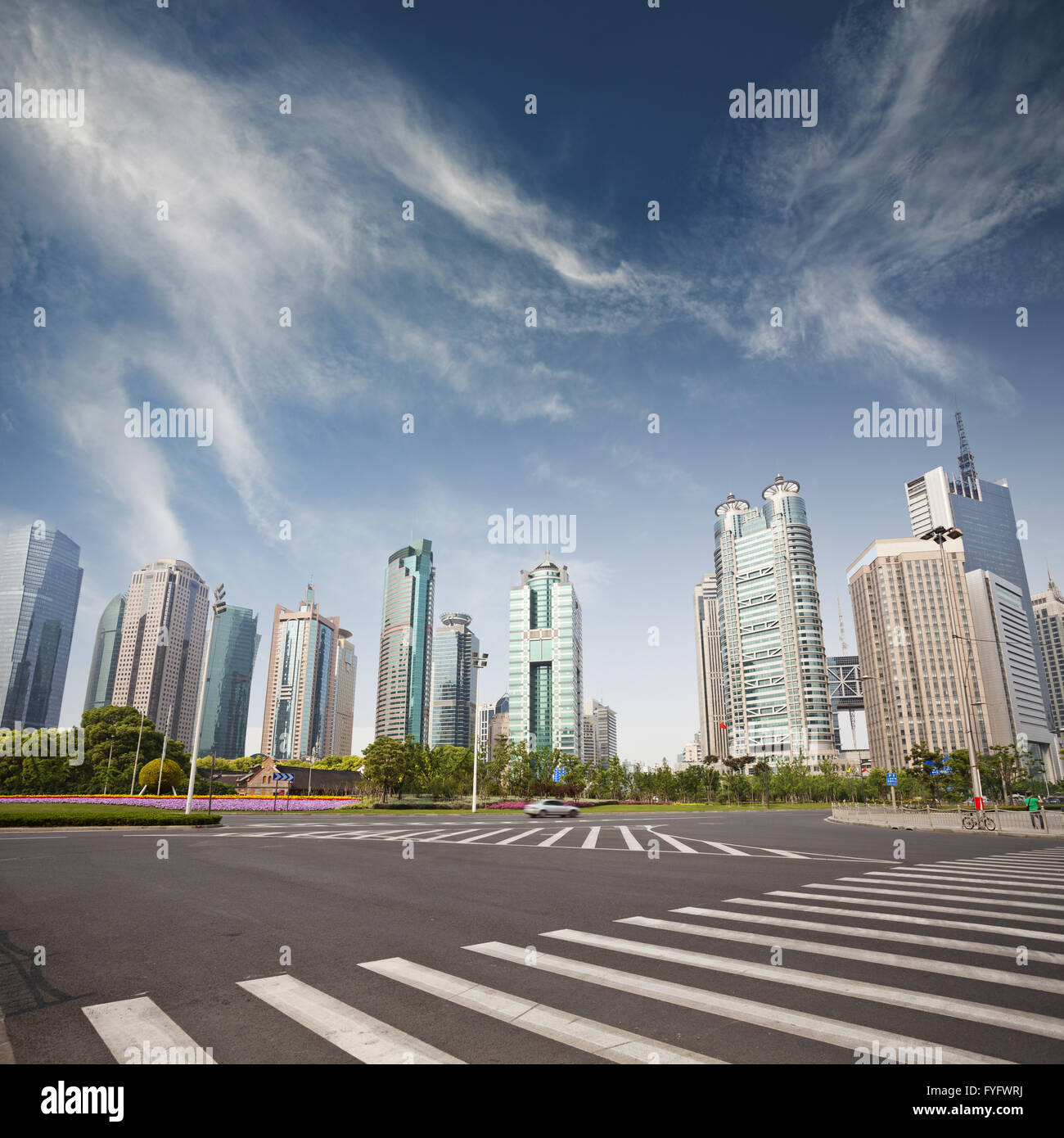 cityscape of modern city,shanghai Stock Photo - Alamy