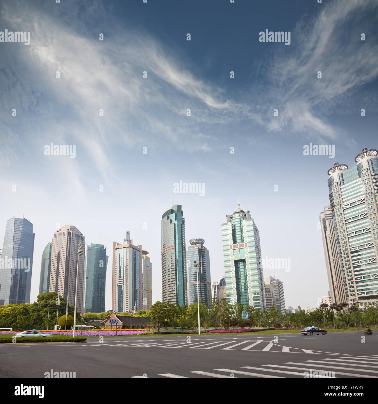 cityscape of modern city,shanghai Stock Photo - Alamy