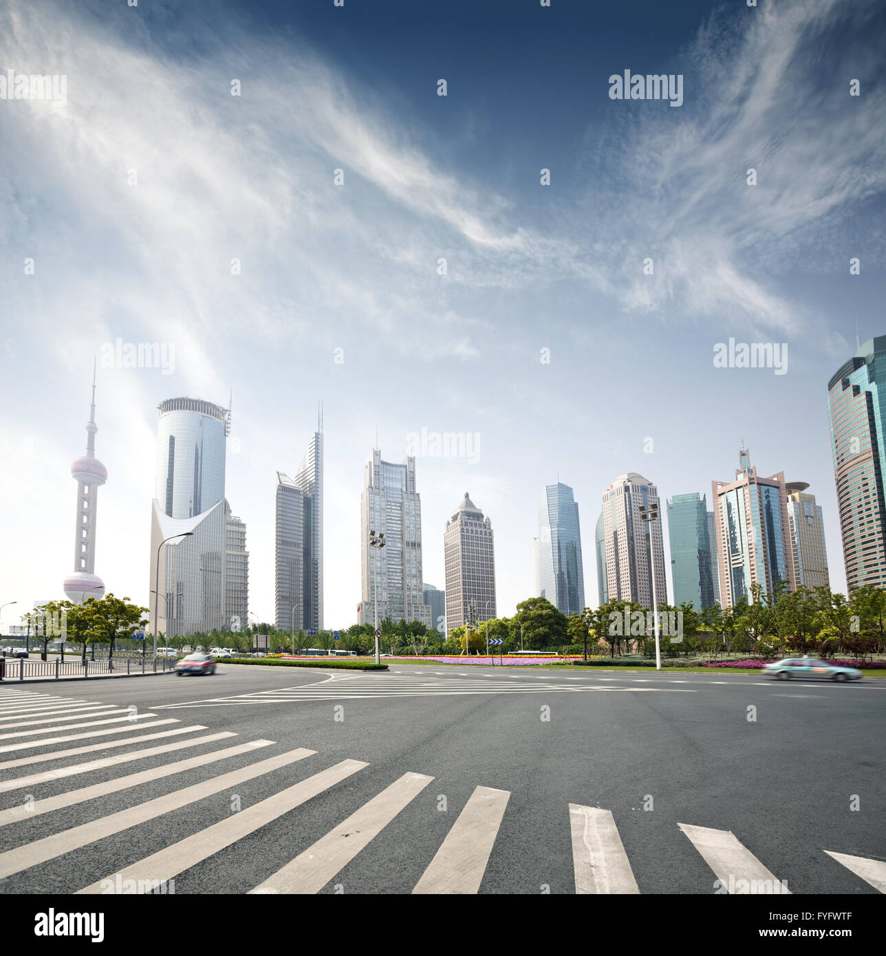 cityscape of modern city,shanghai Stock Photo - Alamy
