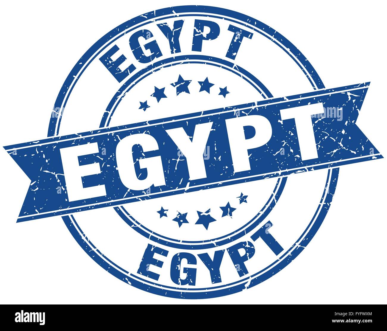 Egypt blue round grunge vintage ribbon stamp Stock Vector Image & Art - Alamy
