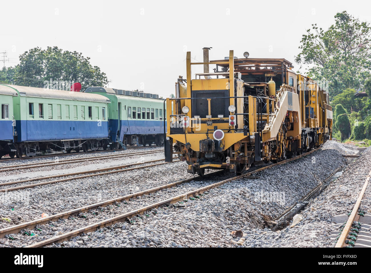 Diesel Locomotive, Train in Thailand Stock Photo - Alamy