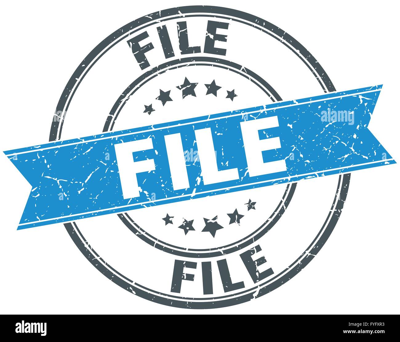 file blue round grunge vintage ribbon stamp Stock Vector Image & Art - Alamy