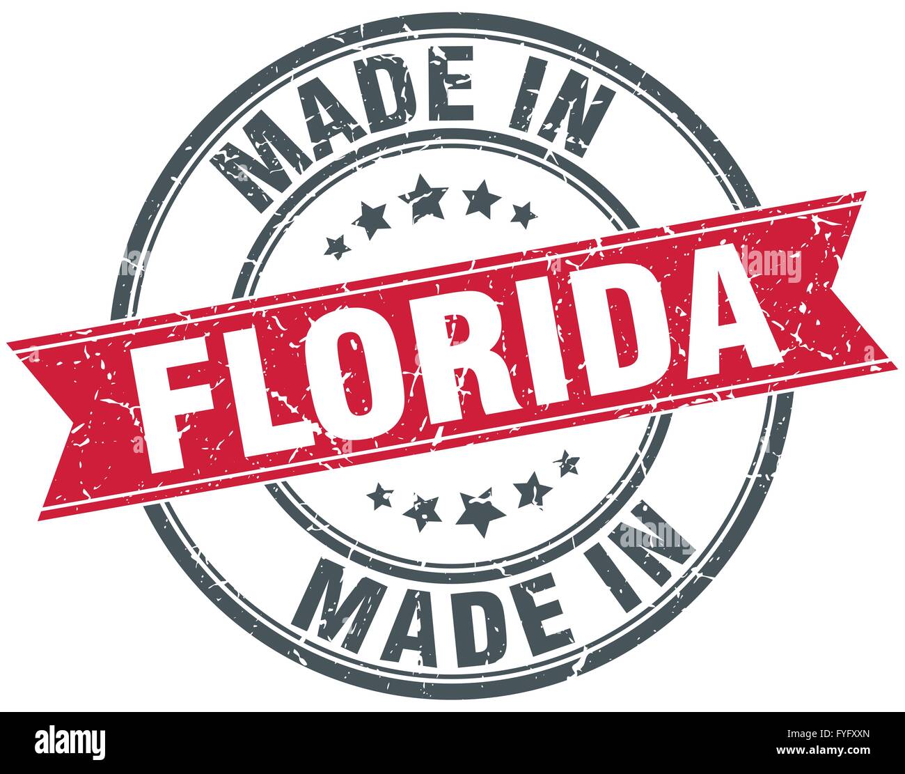 made in Florida red round vintage stamp Stock Vector Image & Art - Alamy