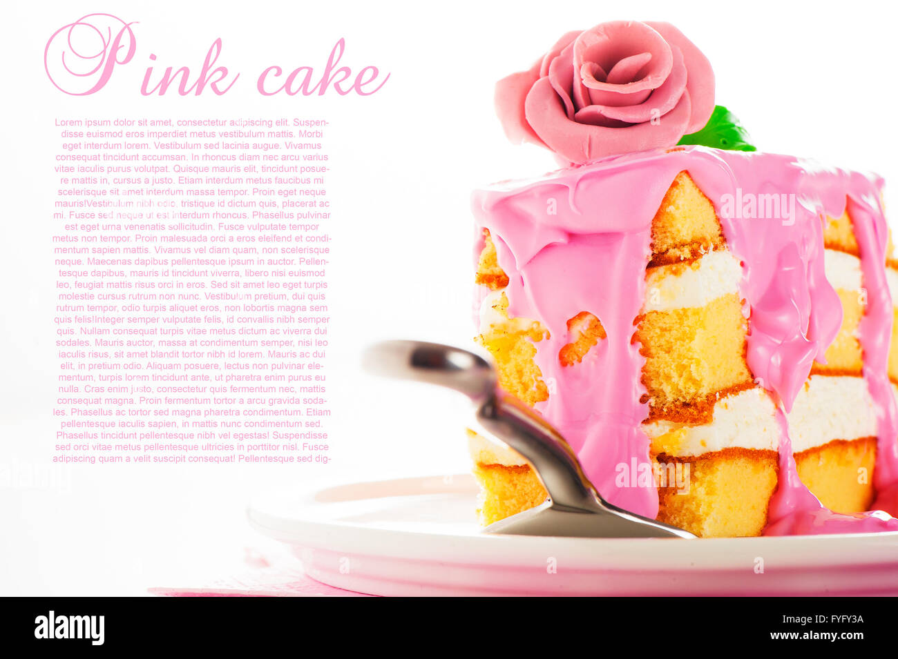 Pink iced cake hi-res stock photography and images - Alamy