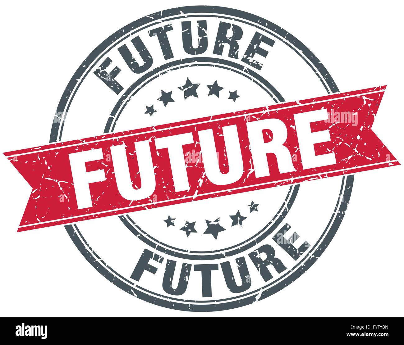 Future stamp round vintage Stock Vector Images - Alamy