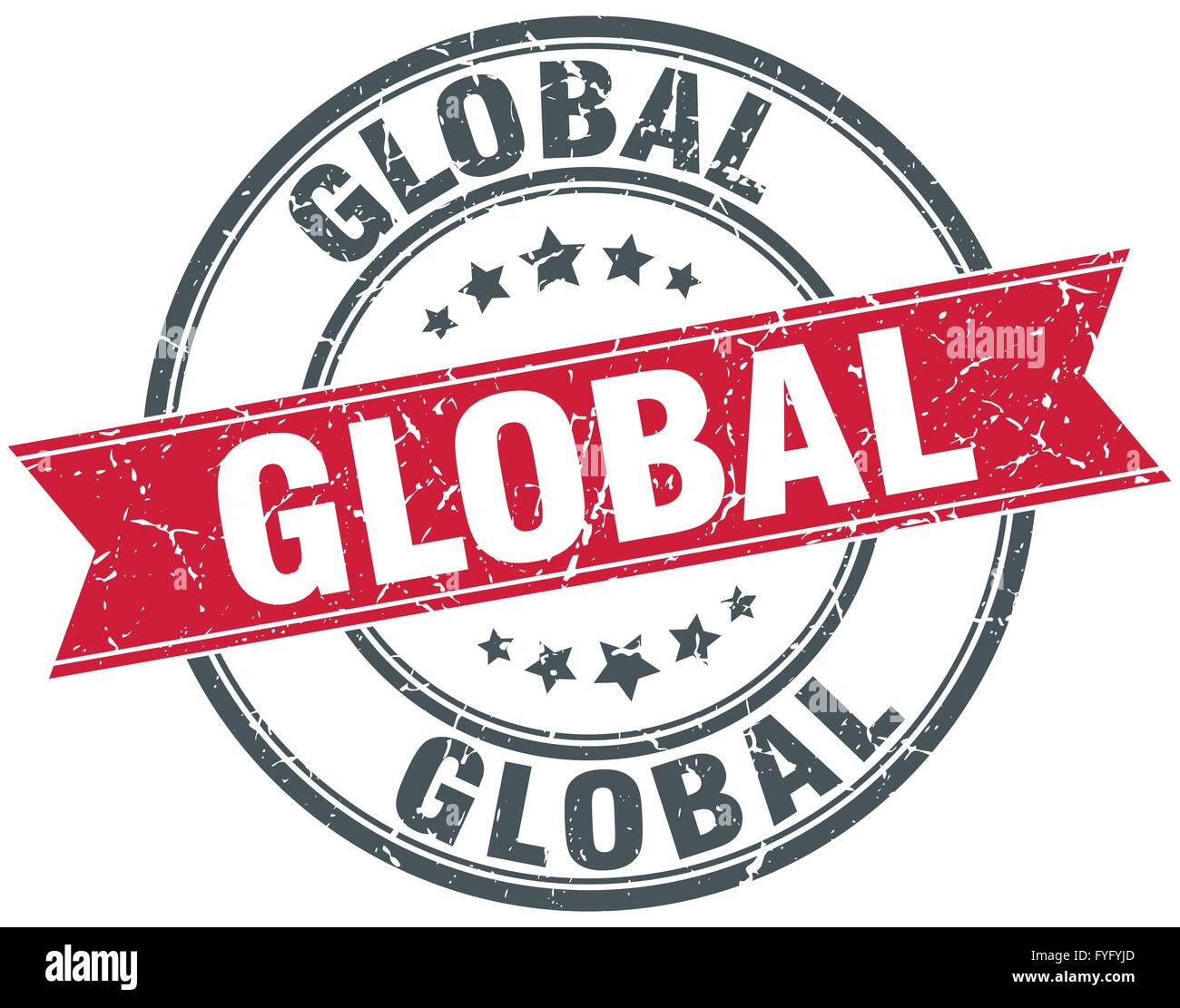 Global round red grunge hi-res stock photography and images - Alamy