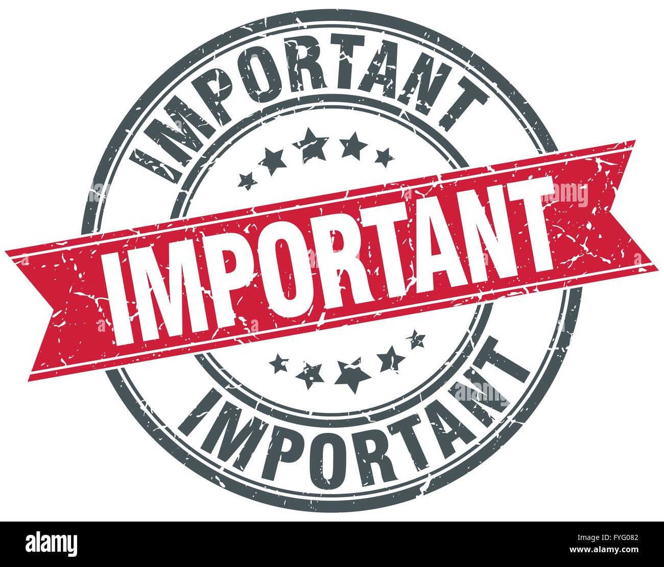 important red round grunge vintage ribbon stamp Stock Vector Image ...