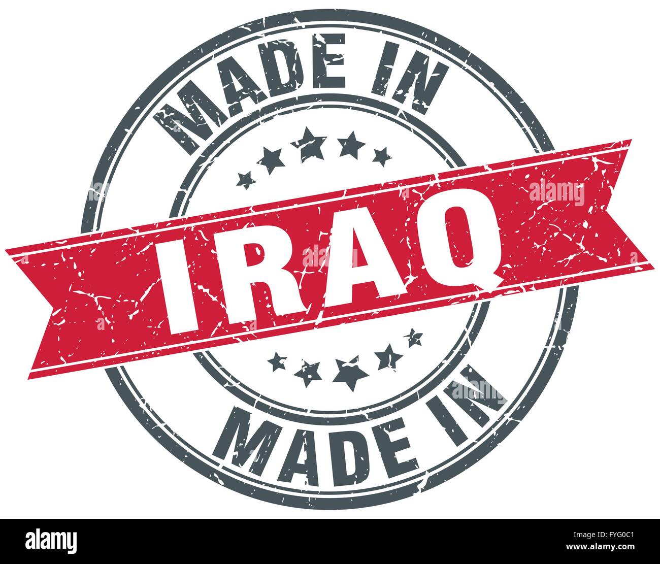 made in Iraq red round vintage stamp Stock Vector Image & Art - Alamy