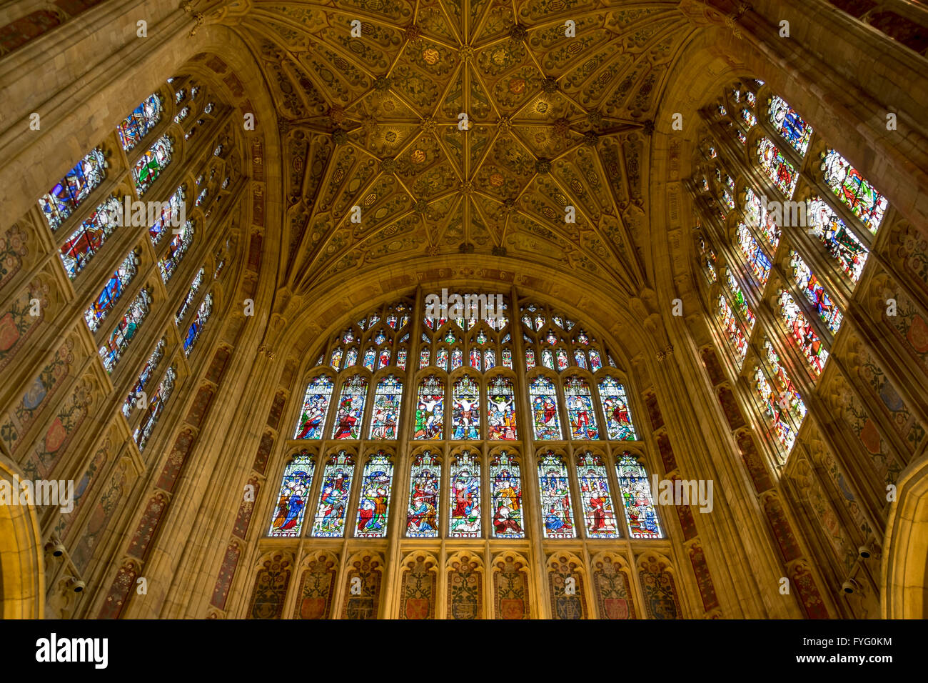 Stained glass windows in the Abbey Church of St Mary the Virgin ...