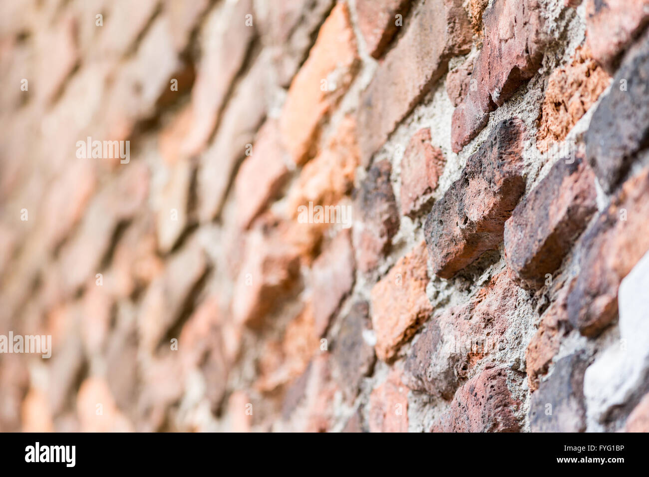 Brick wall texture, outdoor photo Stock Photo - Alamy