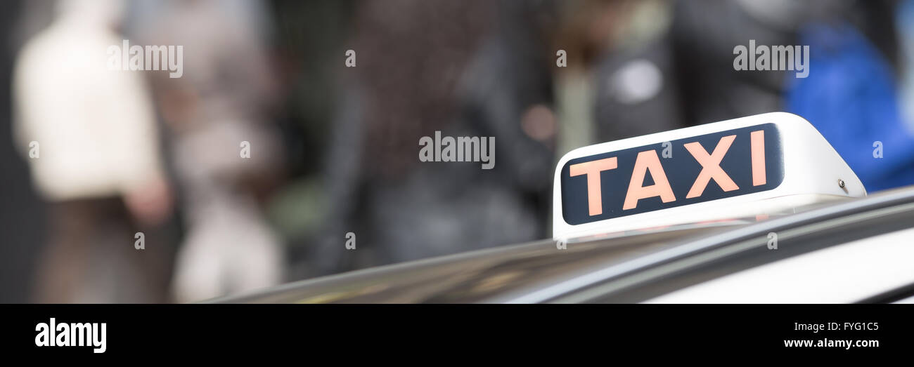 Italian taxi car outdoor in the street Stock Photo - Alamy