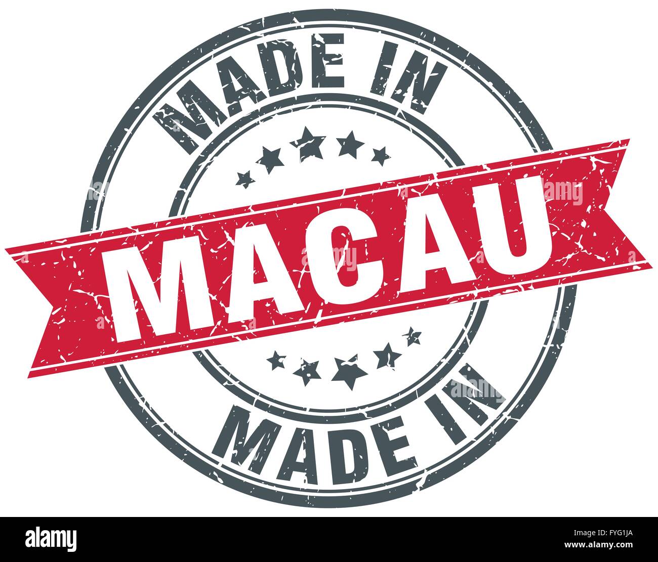 made in Macau red round vintage stamp Stock Vector Image & Art - Alamy