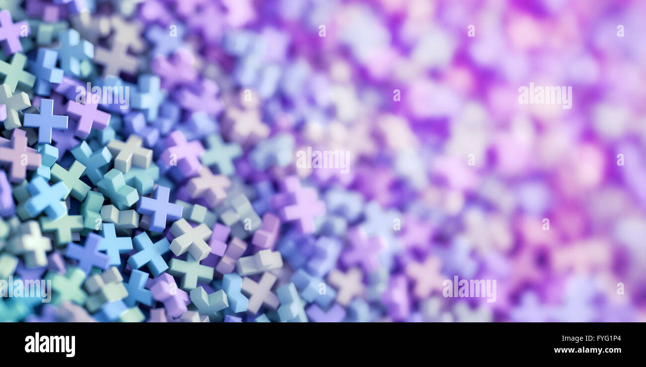 Colored plus symbols digital background, 3d rendering Stock Photo - Alamy