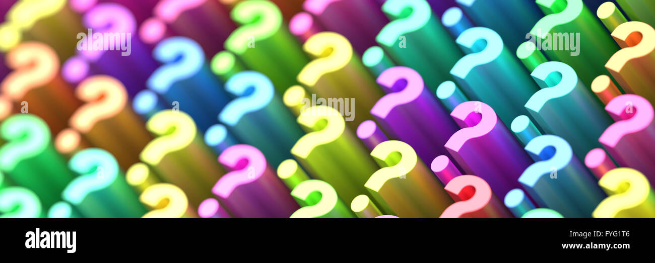 Question mark conceptual background, 3d rendering Stock Photo - Alamy