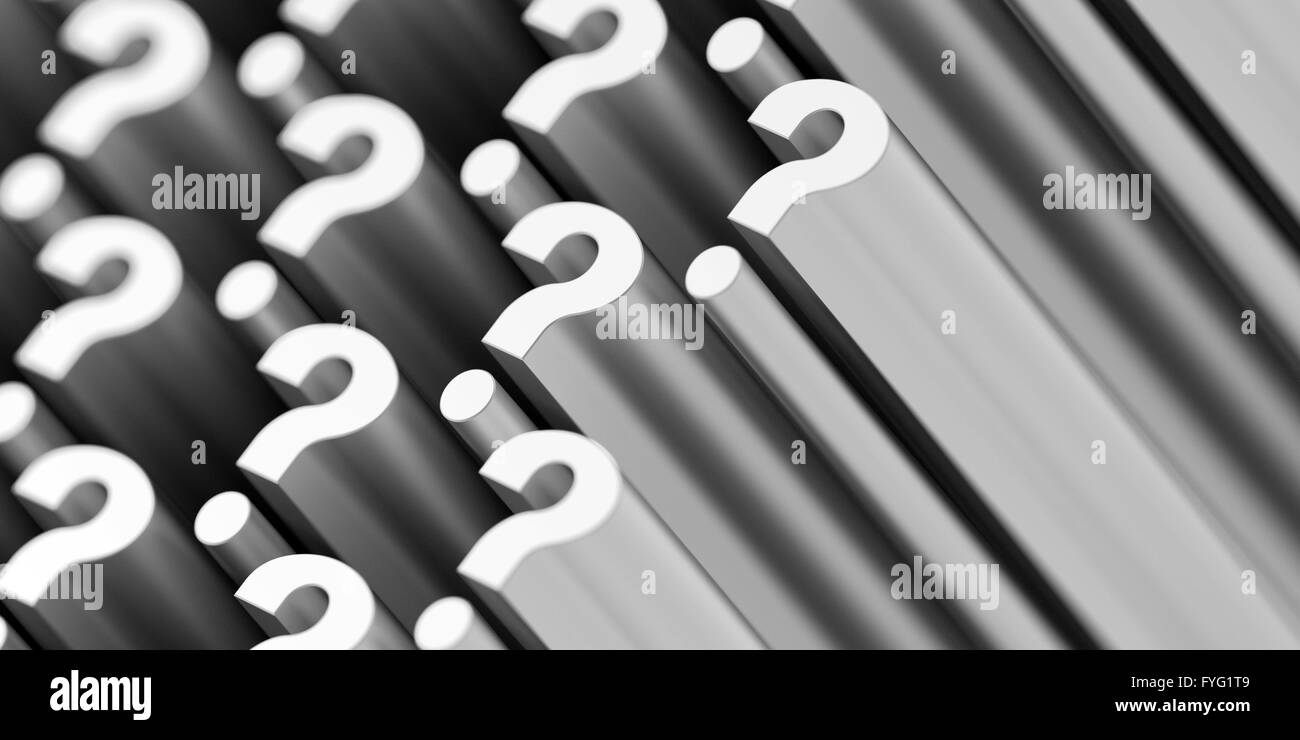 Question mark conceptual background, 3d rendering Stock Photo - Alamy