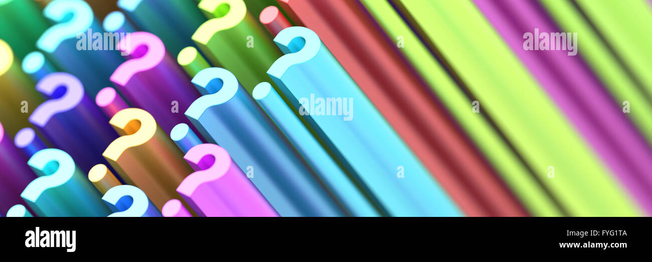 Question mark conceptual background, 3d rendering Stock Photo - Alamy