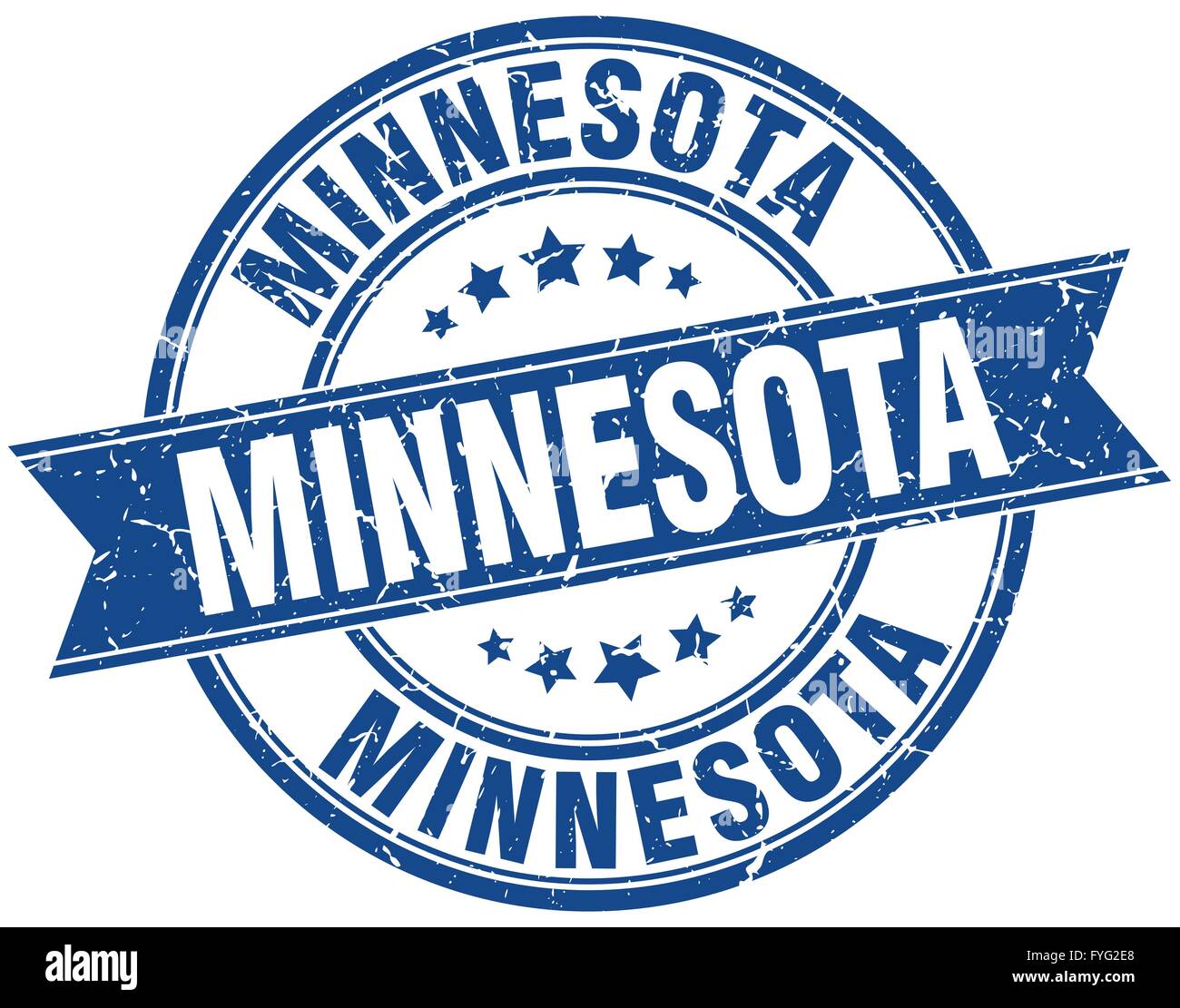 Minnesota blue round grunge vintage ribbon stamp Stock Vector Image ...
