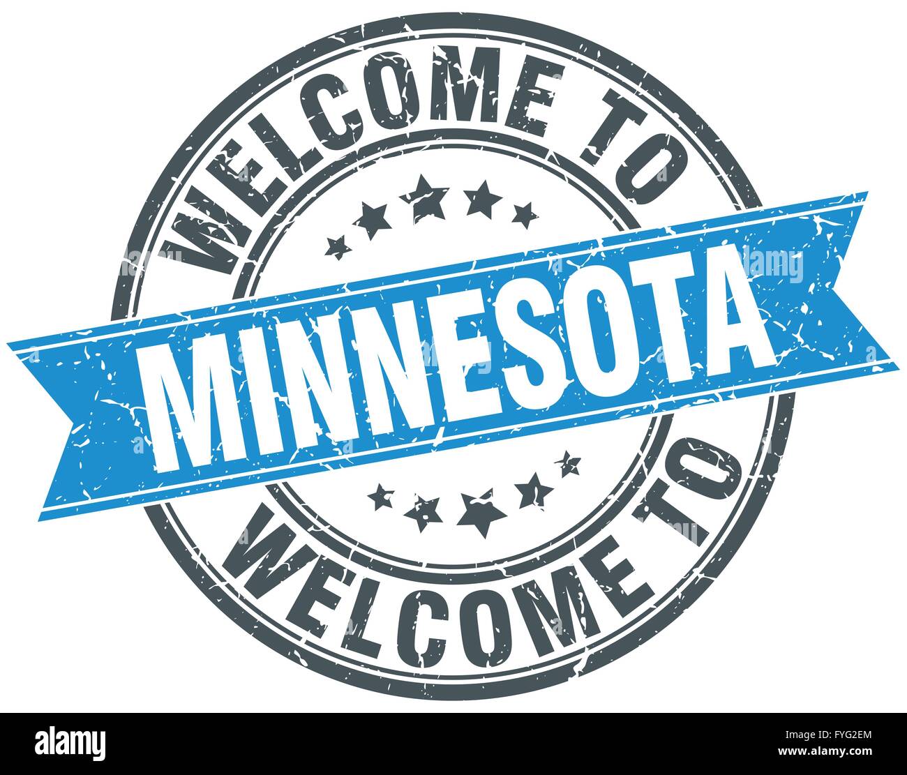 welcome to Minnesota blue round vintage stamp Stock Vector Image & Art ...