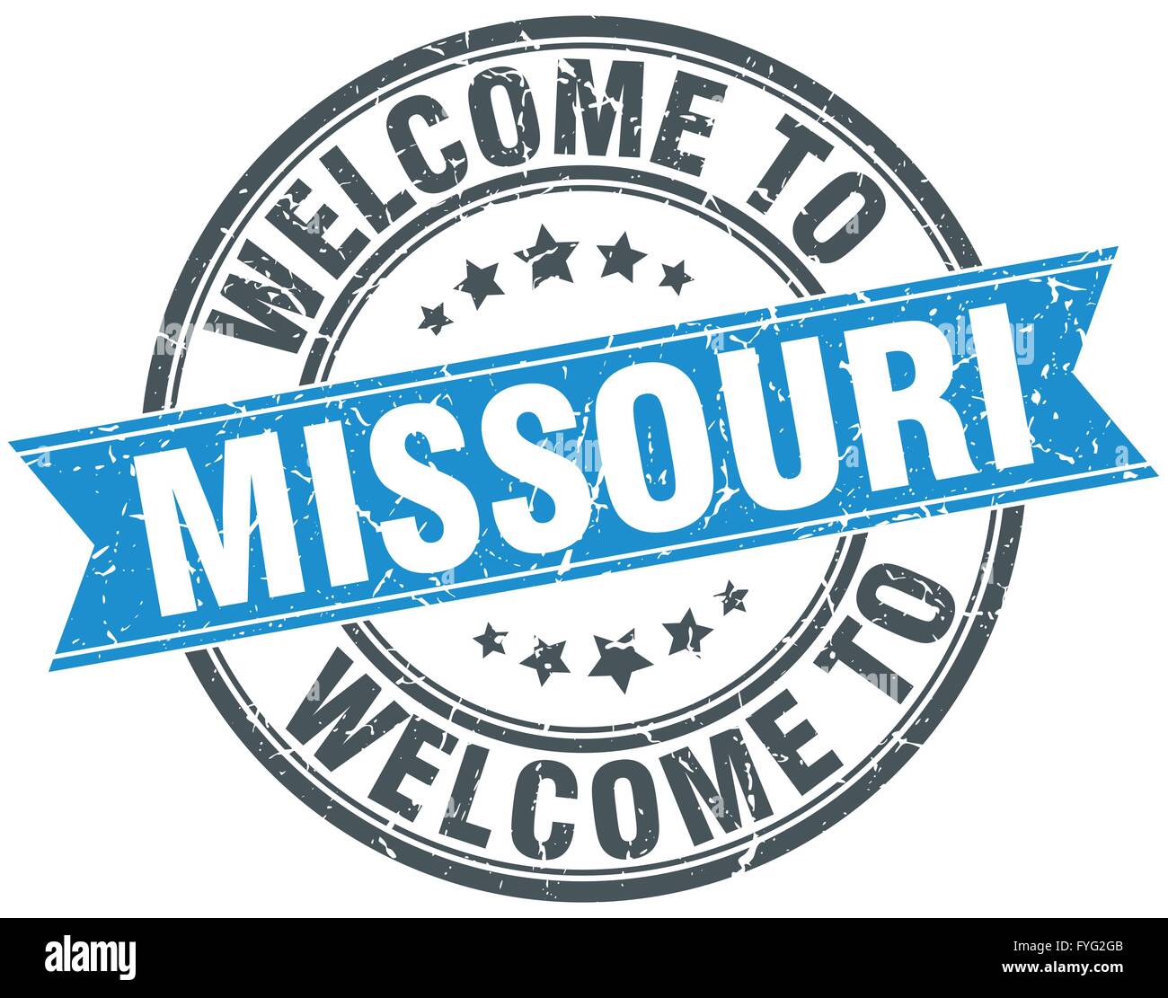 welcome to Missouri blue round vintage stamp Stock Vector Image & Art ...