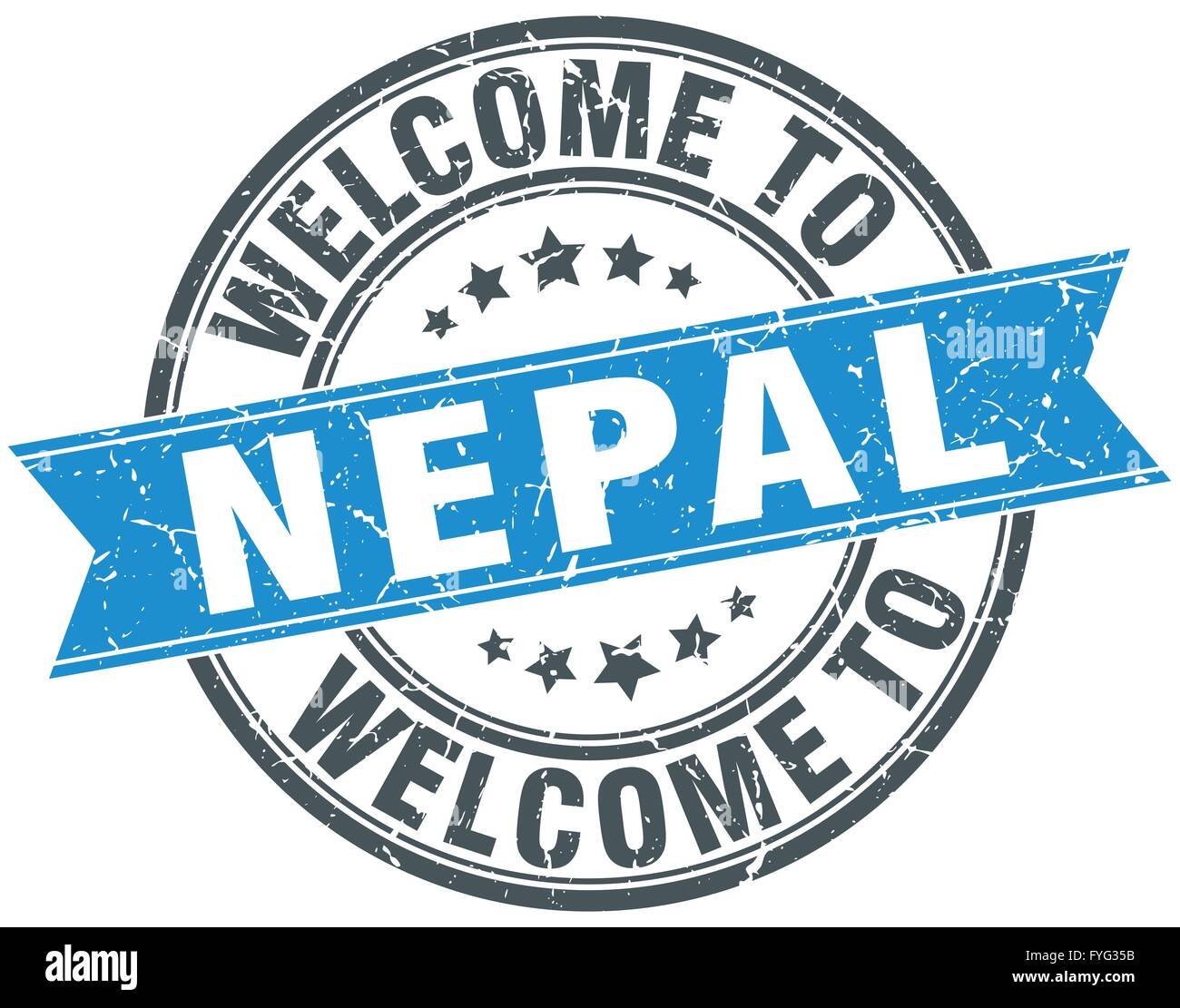 welcome to Nepal blue round vintage stamp Stock Vector Image & Art - Alamy